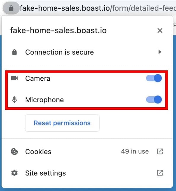 How do I unblock my camera in my browser?
